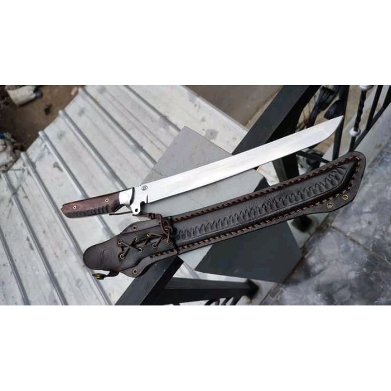 Jual TANTO SUPER SARUNG KULIT pisau dapur plus jag al full tank jepit ...