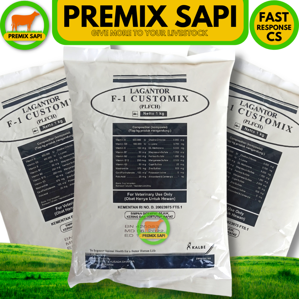 Jual LAGANTOR F1 CUSTOMIX 1KG - Premix Penggemukan Sapi Kambing Kelinci ...