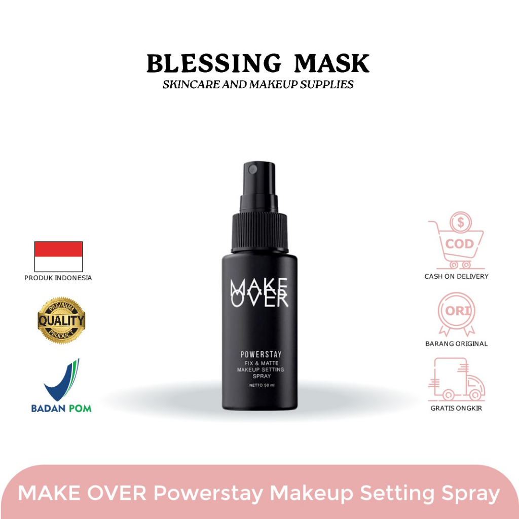 Jual MAKE OVER Powerstay Fix & Matte Makeup Setting Spray 50mL ...