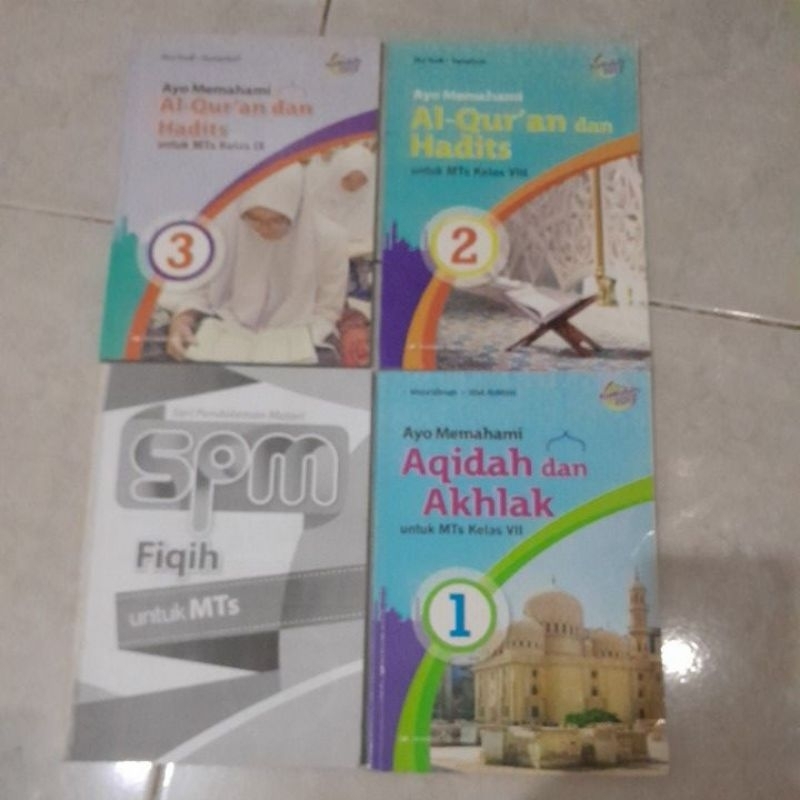 Jual buku al-Qur'an dan Hadis untuk Mts kelas 8,9 dan buku aqidah dan akhlak kelas 7& spm fikih ...