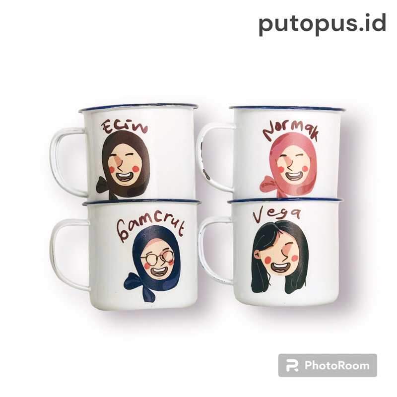 Jual MUG ENAMEL CUSTOM / MUG SENG ALUMINIUM / GELAS CANGKIR CUSTOM ...