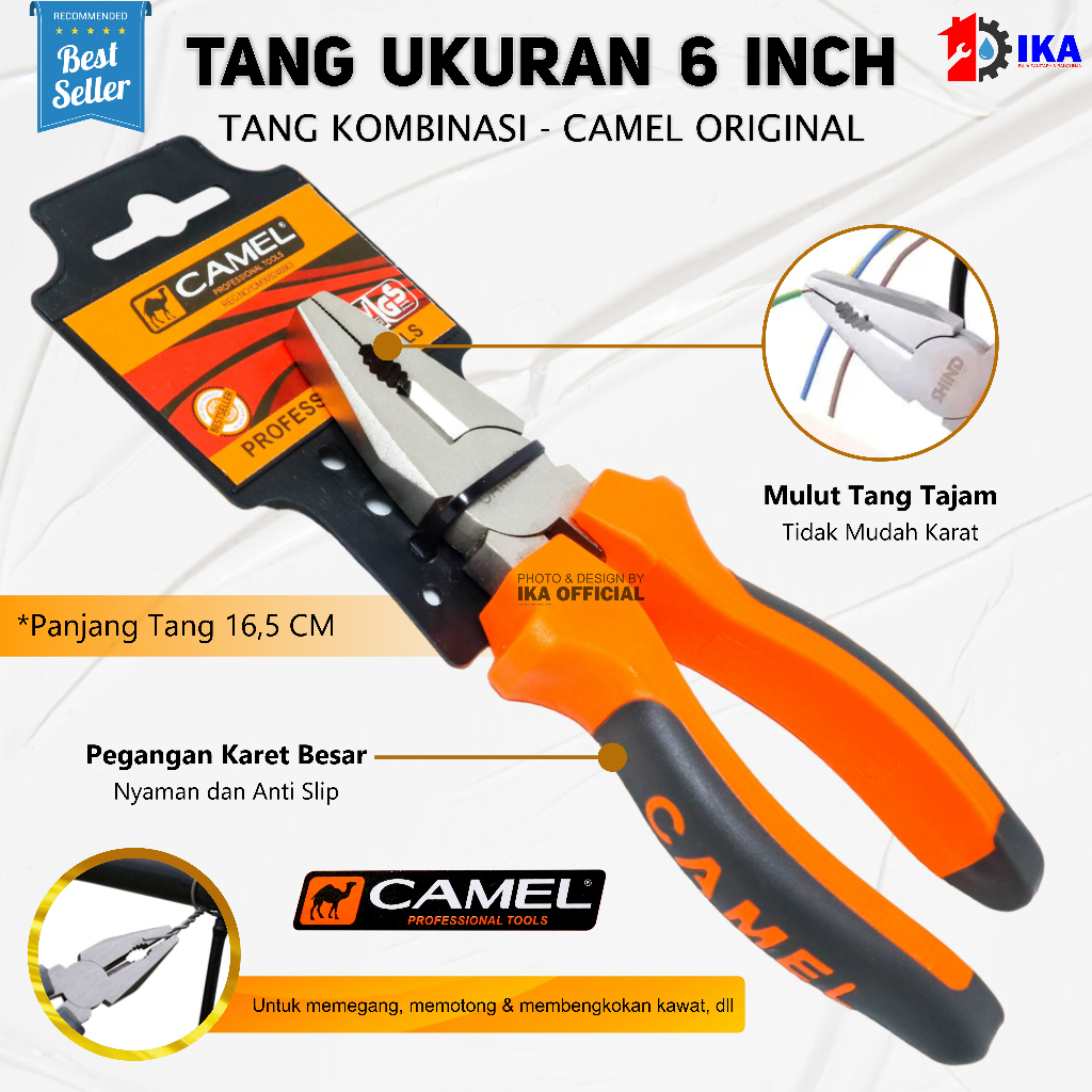 Jual Tang combinasi kombinasi 6 inci blister bahan baja gagang karet ...