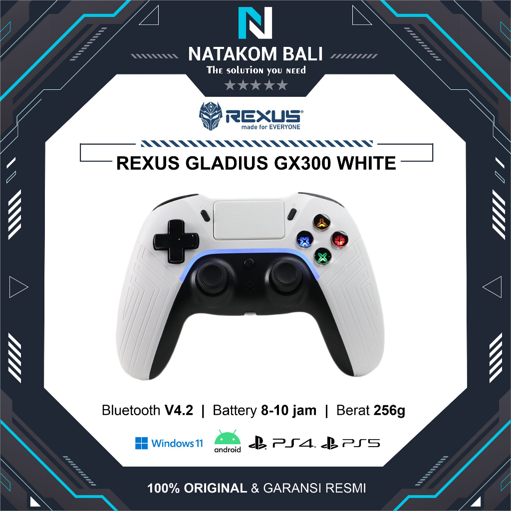 Jual JOYSTICK GAMEPAD BLUETOOTH REXUS GLADIUS GX300 V2 HALF EFFECT ...