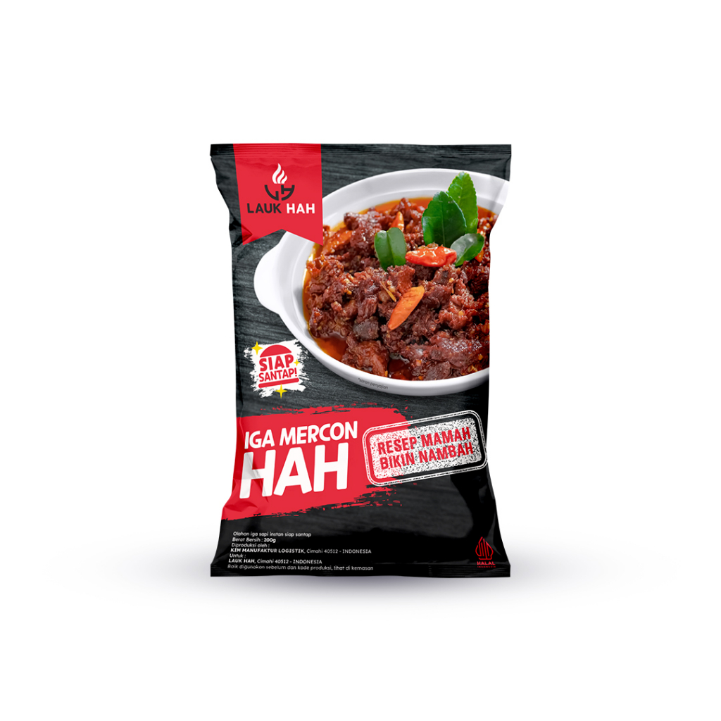 Jual LAUK HAH! Iga mercon 100% daging sapi asli instan halal (200GR ...
