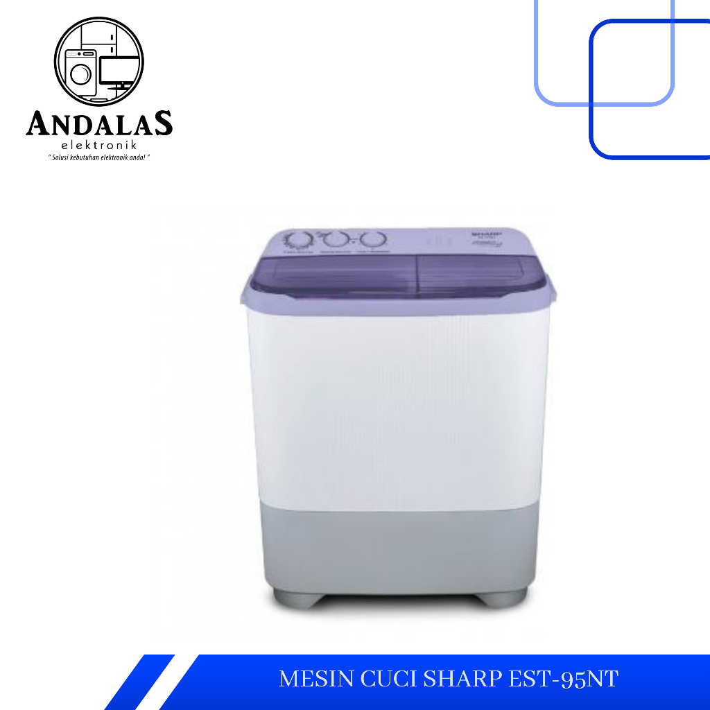 Jual MESIN CUCI SHARP EST 95 NT 9KG 2 TABUNG 95NT 9 KG PUREMAGIC LOW ...