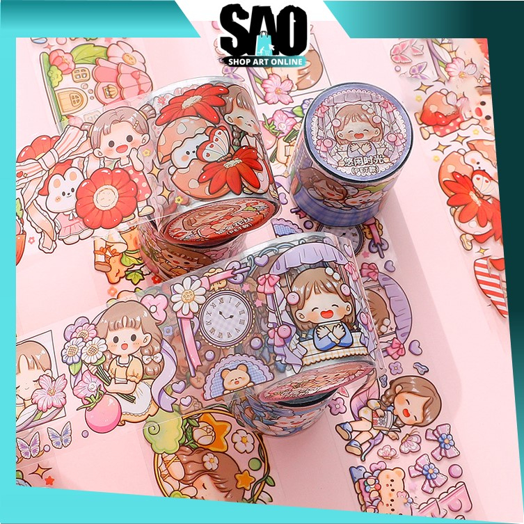 Jual SAO - 5895 Washitape Sticker Karakter Bahan PVC / Sticker Karakter ...