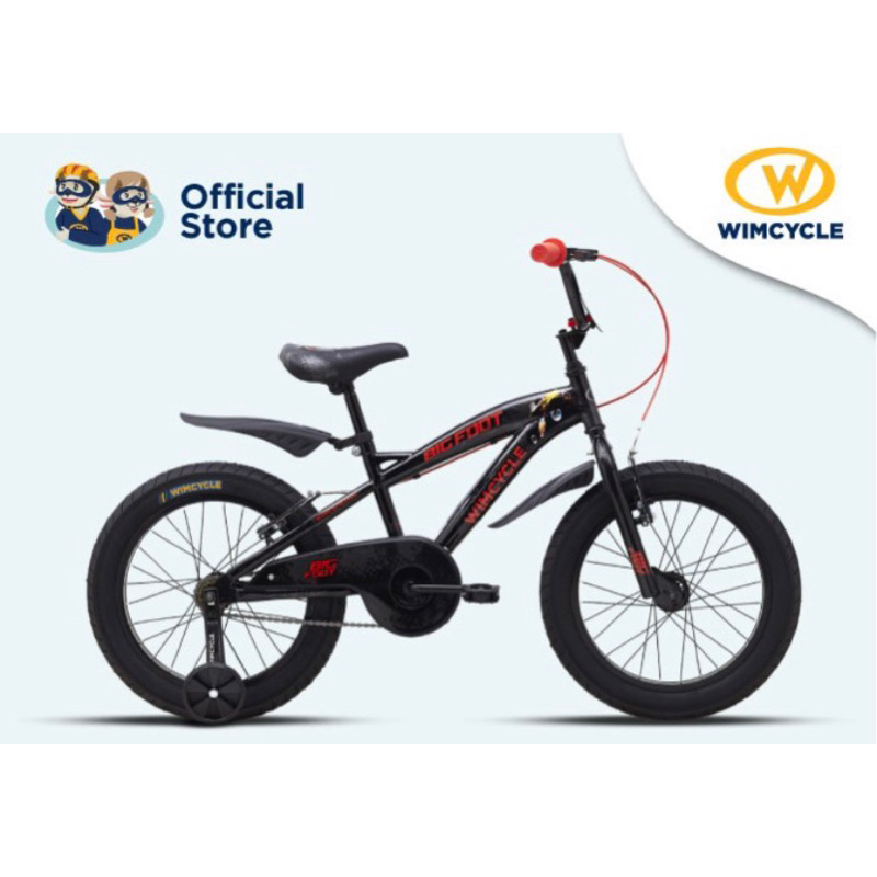 Jual SEPEDA BMX WIM CYCLE BIGFOOT 18 INCH BAN JUMBO 3.0 HITAM MERAH ...