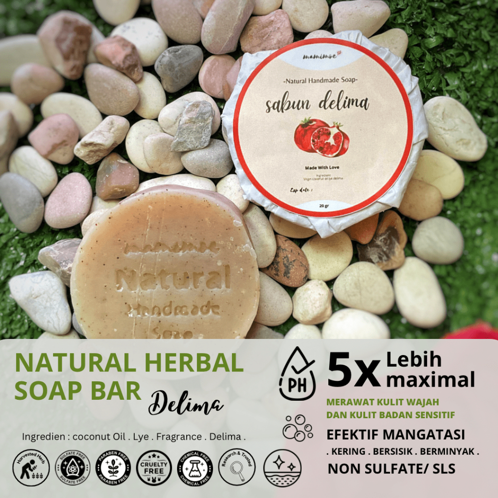 Jual Sabun delima soap bar melembapkan & mencerahkan kulit organik ...