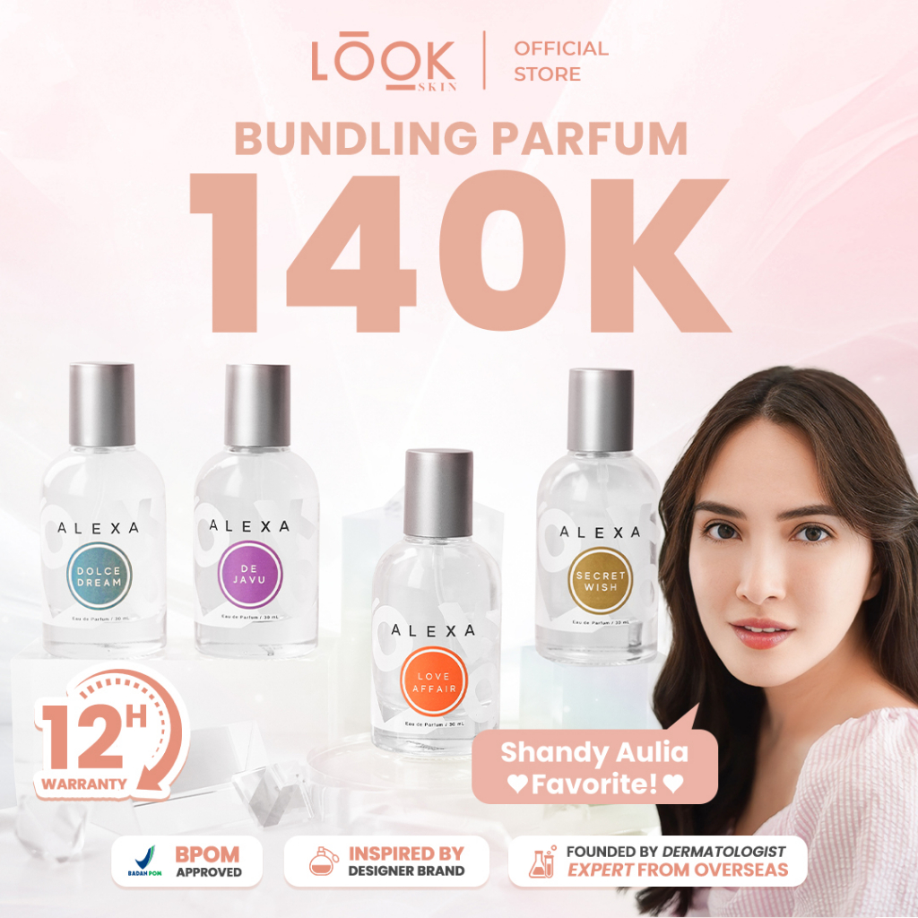 Jual Parfum Tahan Lama Pemikat Pria Wanita - ALEXA X LOOK 30ml | Shopee ...