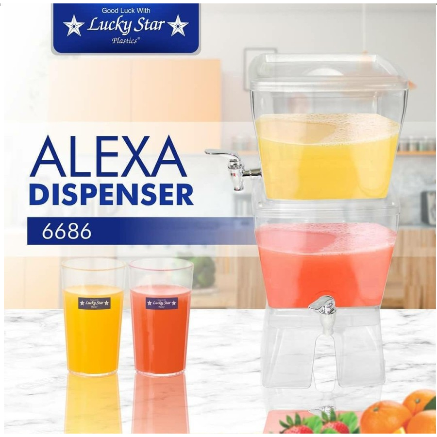 Jual LUCKY STAR Alexa Jus Dispenser 2 Susun | Drink Juice Jar Dispenser ...