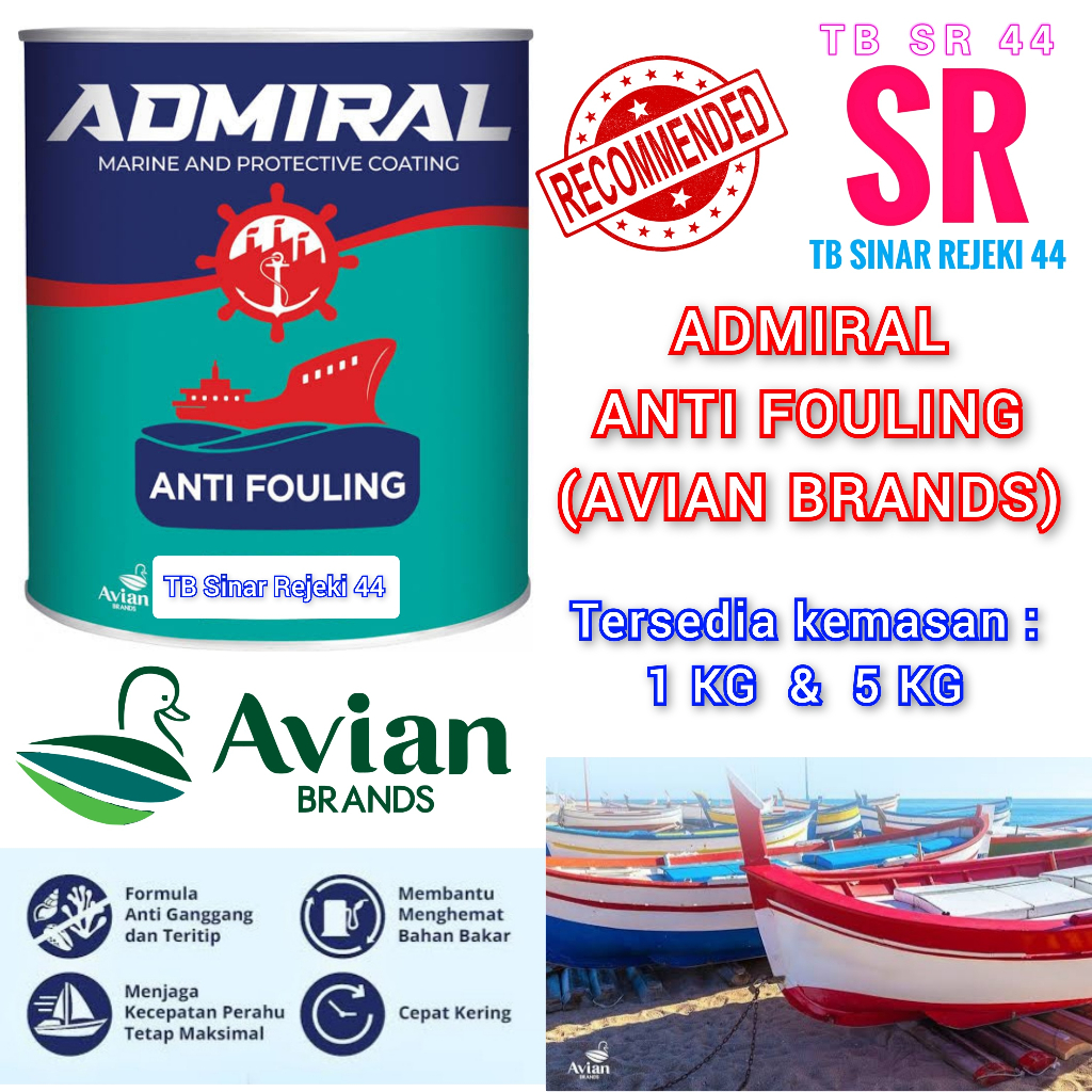 Jual 1 KG ADMIRAL ANTI FOULING [AVIAN BRANDS] Cat Minyak Untuk Perahu / Lambung Kapal/ Struktur ...