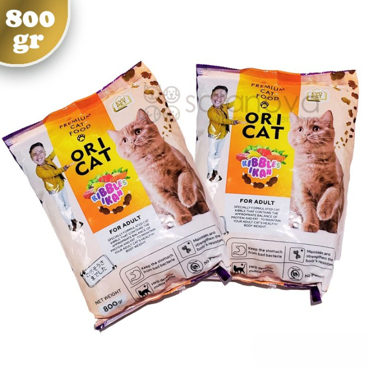 Jual Ori Cat Premium Dry Food 800gram - Makanan Kucing Bentuk Ikan ...