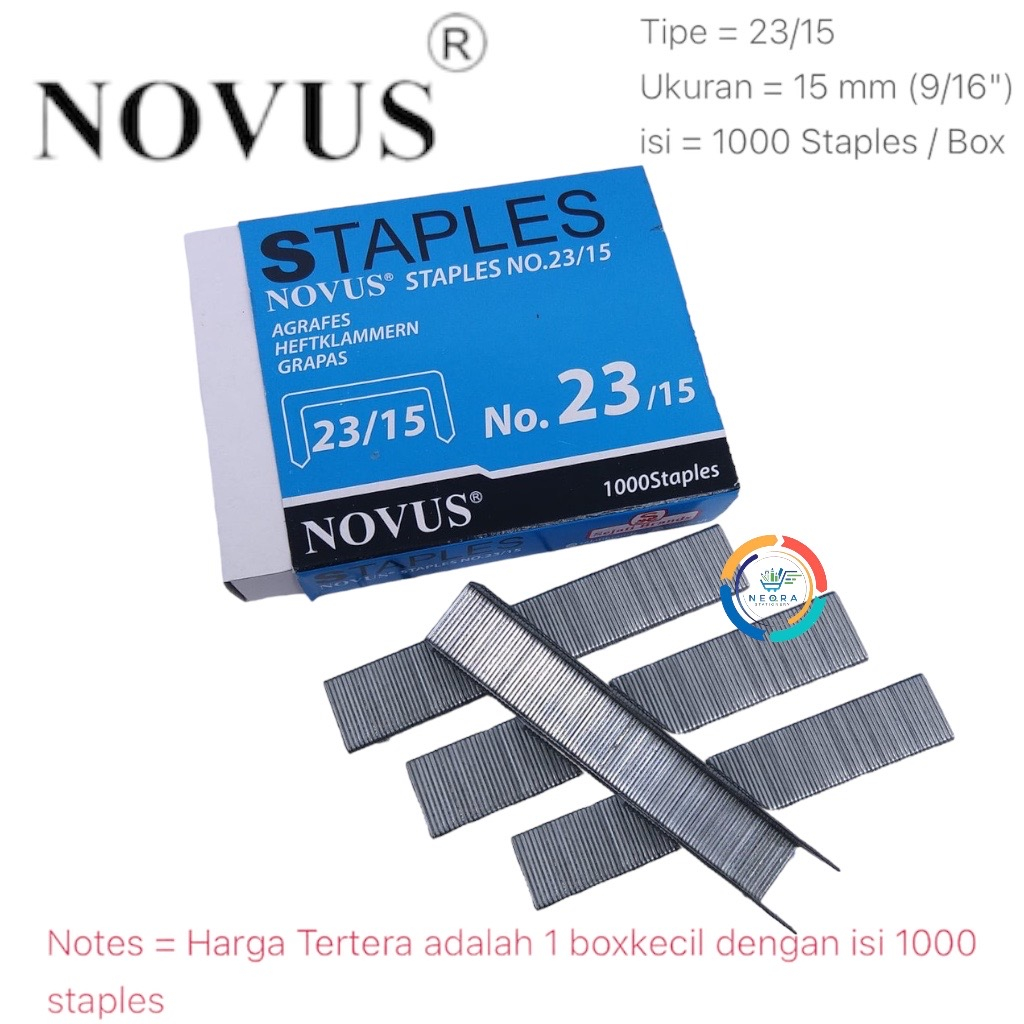 Jual Novus Isi Stapler Jilid 23/15 | Staples 15 mm | Shopee Indonesia
