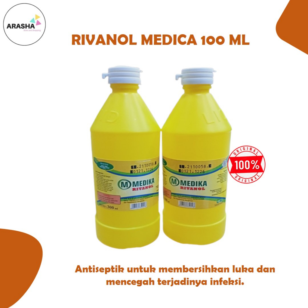 Jual RIVANOL MEDIKA 100 ML Cairan Disinfektan Pembersih Luka - mencegah ...