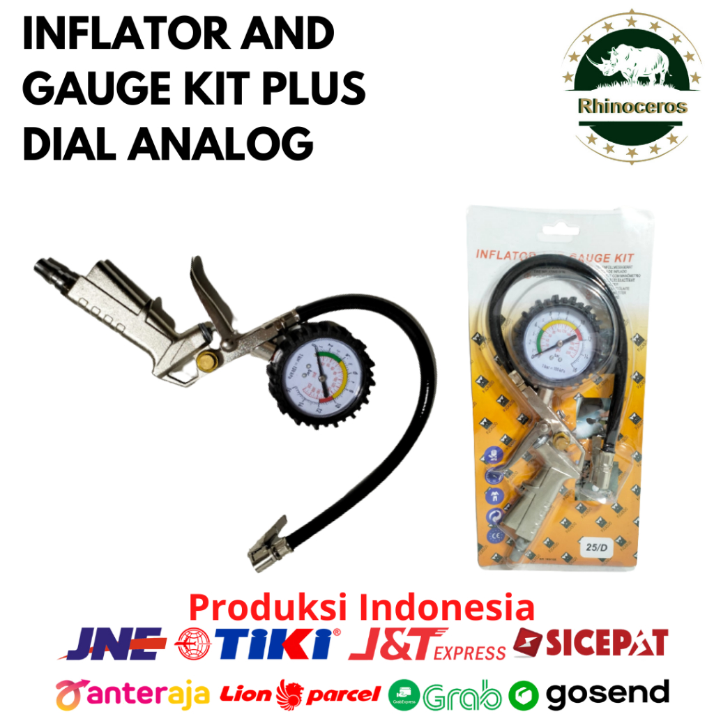 Jual Inflator Alat Ukur Isi Tekanan Angin 3 in 1 Semprotan Angin Kompresor | Shopee Indonesia