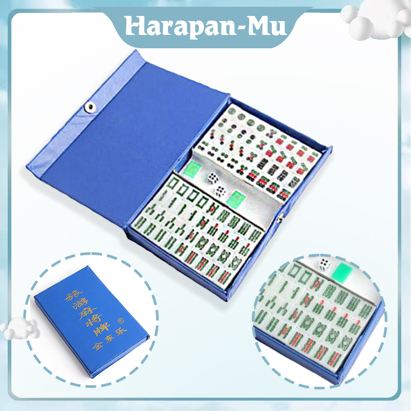 Jual 1 Set Mahjong Mini Portable Mahyong Mahjong Tradisional Board Game ...