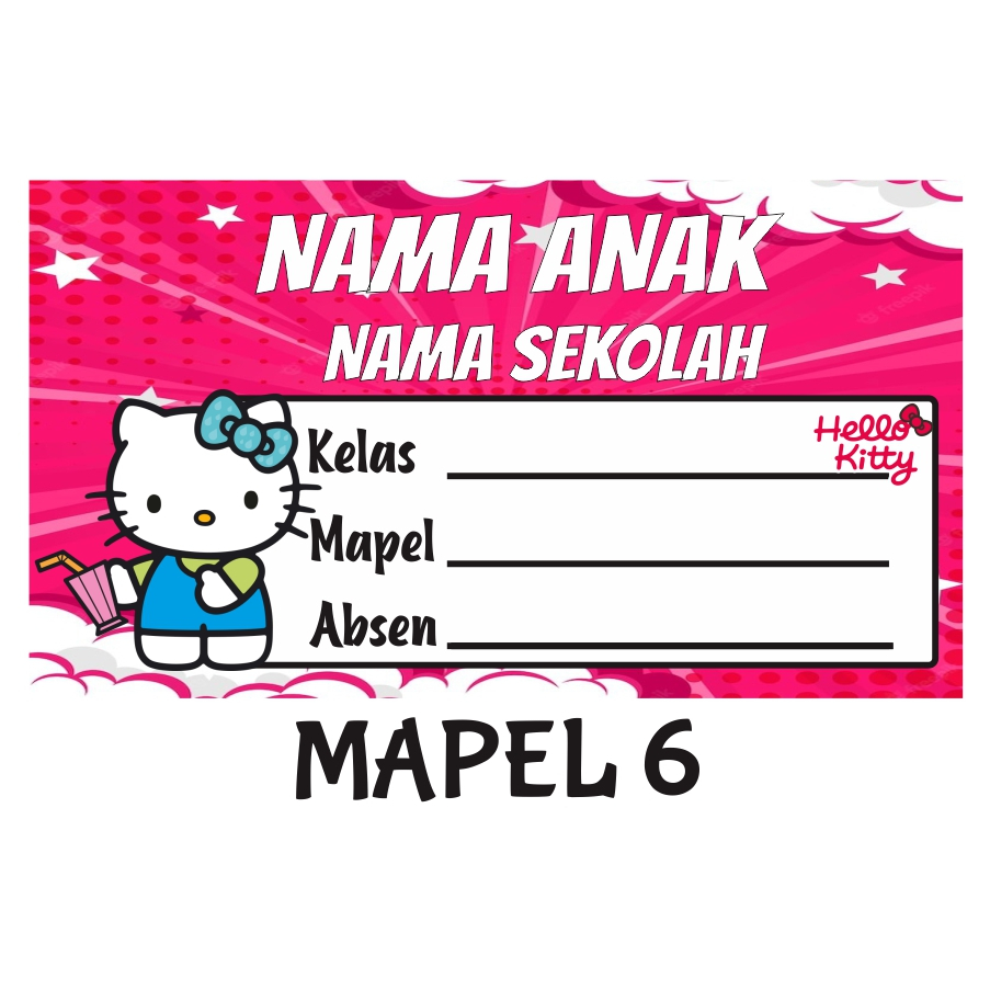 Jual Sticker Mapel Dengan Berbagai Karakter Isi 20 - Buku Pelajaran ...