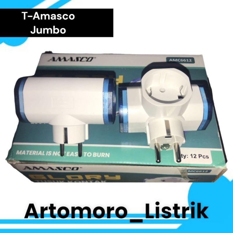 Jual STEKER T LISTRIK PLUG / T CABANG 3 AMASCO /T Arde Gepeng Orenchi ...