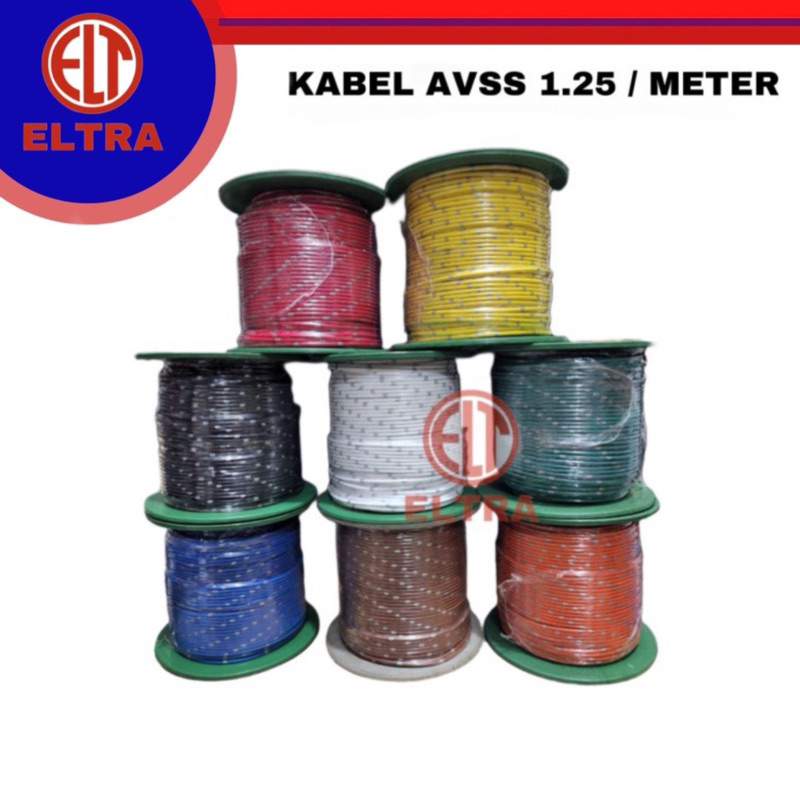 Jual Kabel body bintik AVSS 1.25 mm / meter ecer eceran kulit berkualitas motor mobil serabut ...