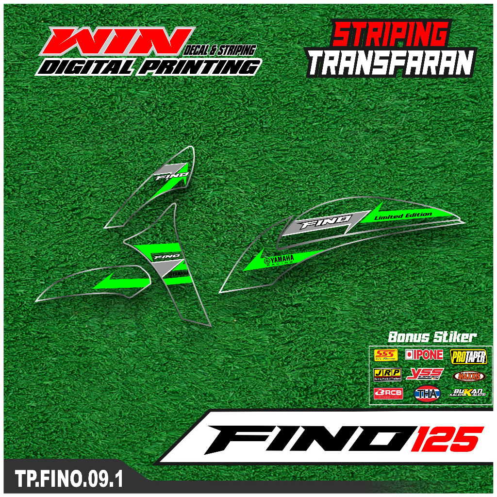 Jual Stiker Striping Trasparan FINO 125- Sitiker decal Variasi YAMAHA ...