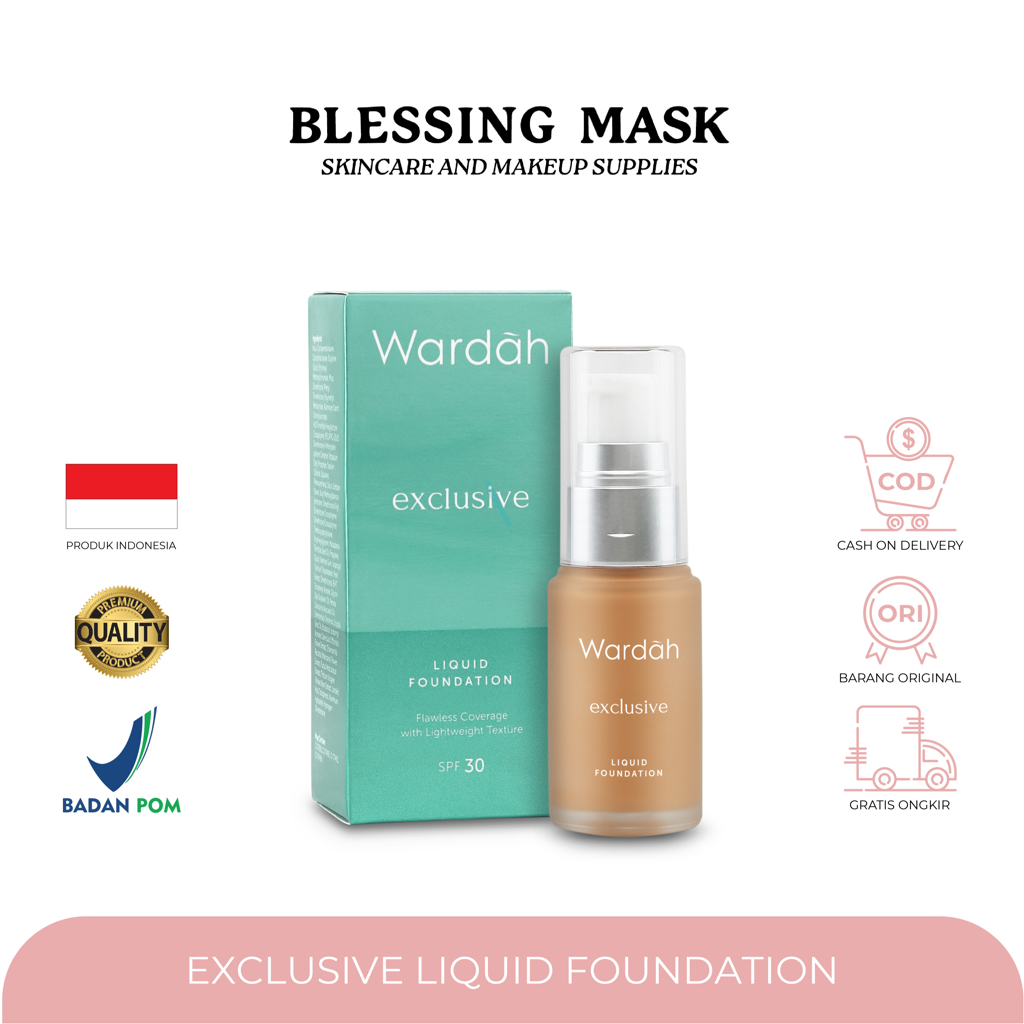 Jual WARDAH Exclusive Liquid Foundation SPF 30 - 20mL | Shopee Indonesia