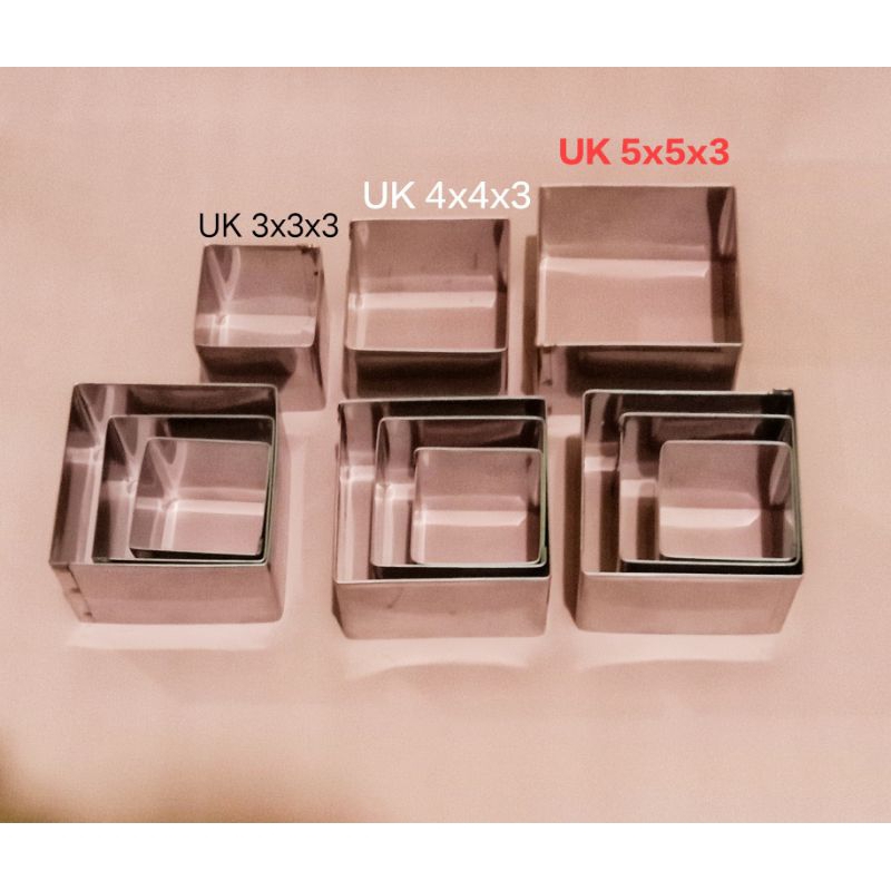 Jual 12pic ring kotak mini/ring cuter ring roti 3cm 4cm 5cm | Shopee ...