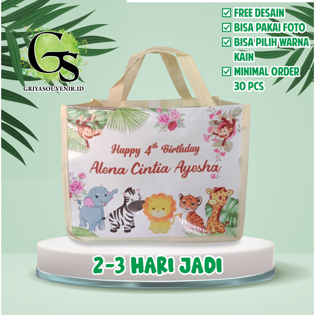 Jual TAS ULTAH ANAK / TAS ULANG TAHUN CUSTOM / TAS ULTAH GOODIE BAG ...