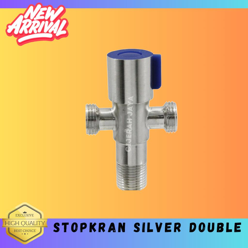 Jual STOP KRAN KLOSET 2 CABANG STAINLESS JET SHOWER / STOPKRAN MONOBLOK ...