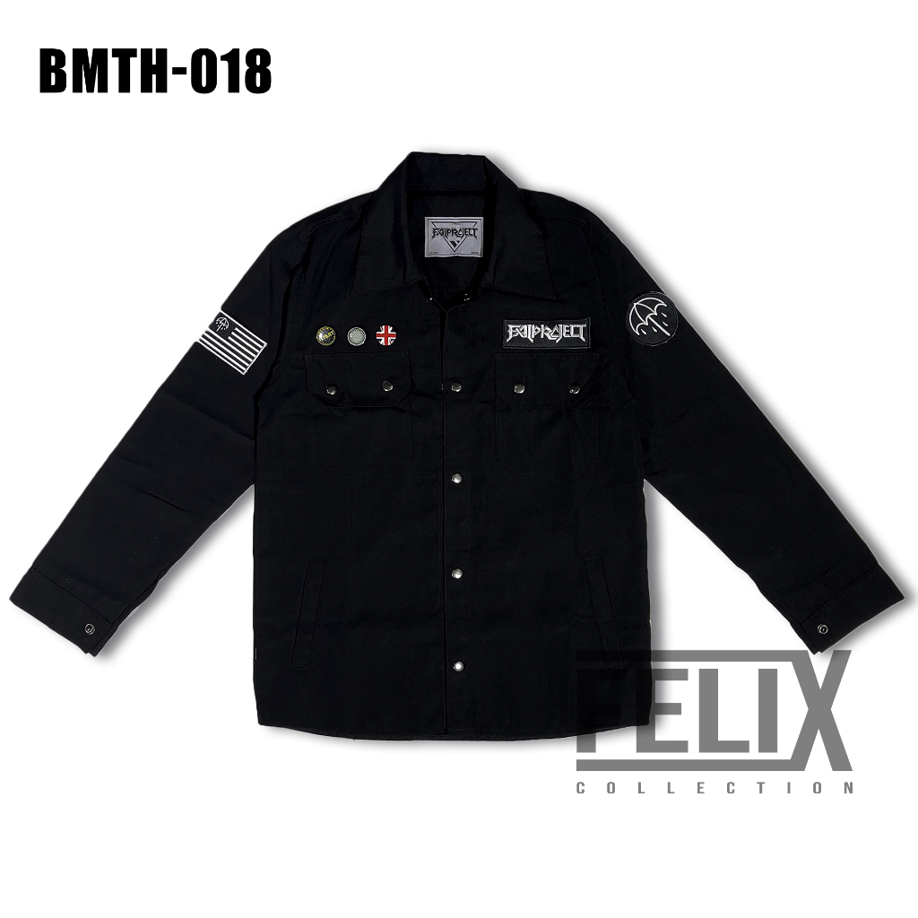 Jual JAKET SEMIPARKA BMTH PRIA - COWOK FULL BORDIR / PATCH / EMBLEM ...