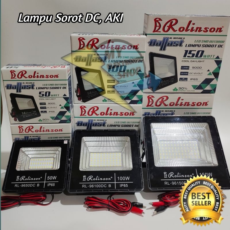 Jual Lampu Sorot LED DC 150 Watt 100 Watt 50 Watt Aki Lampu Tembak LED ROLINSON Ballast Lampu ...