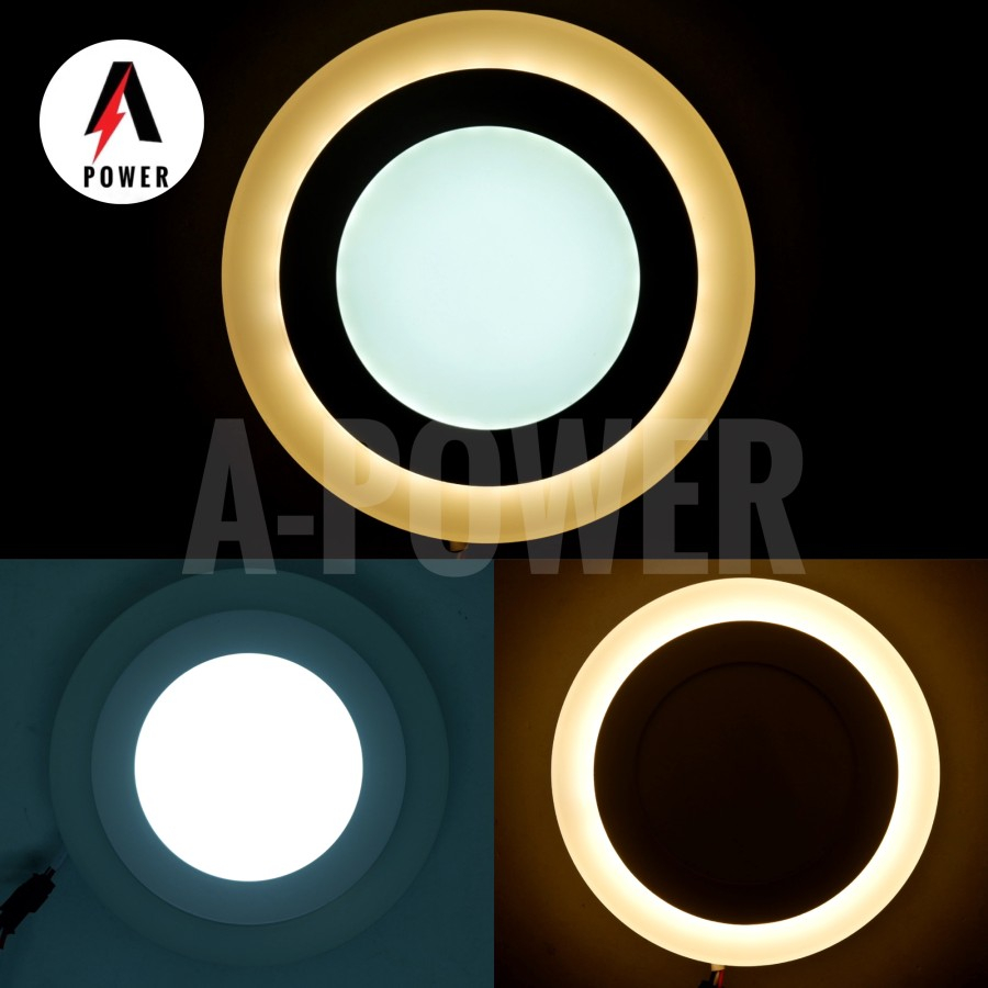 Jual LED Downlight IB Inbow 3+3W Putih Kuning (Bulat) | Shopee Indonesia