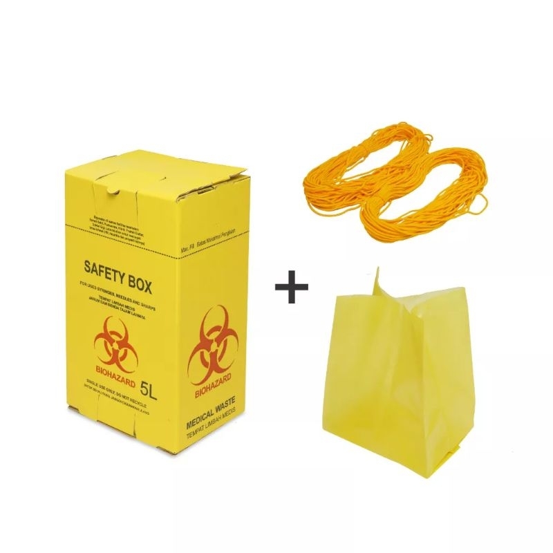 Jual Safety Box 5 Liter Lengkap (Tali + Inner plastik) Sampah Medis ...