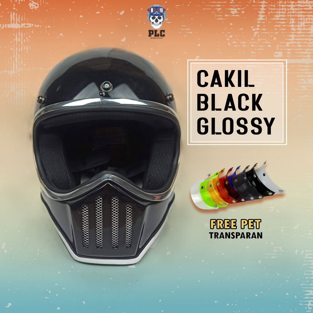 Jual HELM CAKIL RETRO BANDIT HELM FULL FACE HELM CUSTOM | Shopee Indonesia