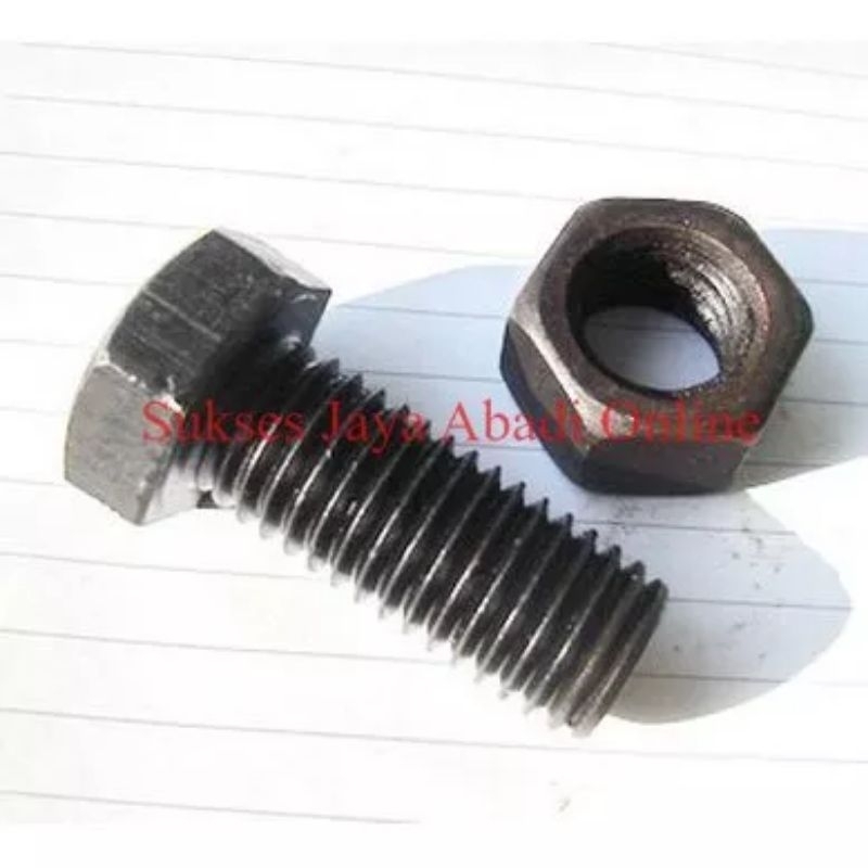 Jual BAUT MUR HEX UNC HTM 3/4 X 2 KUNCI 28mm / HEXAGON / DRAT HALUS / Mur Baja M5 / M6 / M8 ...