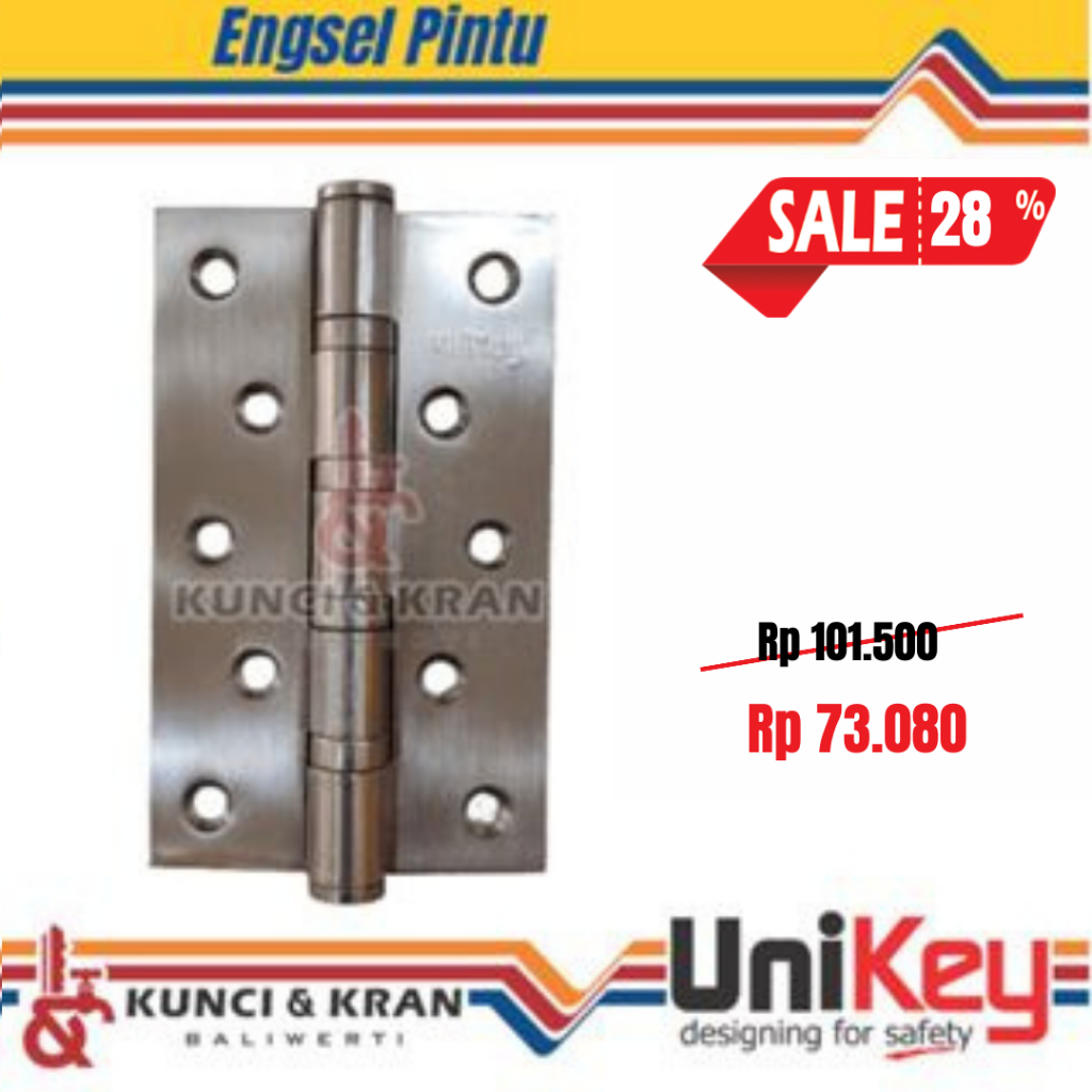 Jual ENGSEL PINTU UNIKEY 103 5X3X3 4BB SN ENGSEL PINTU RUMAH ENGSEL ...