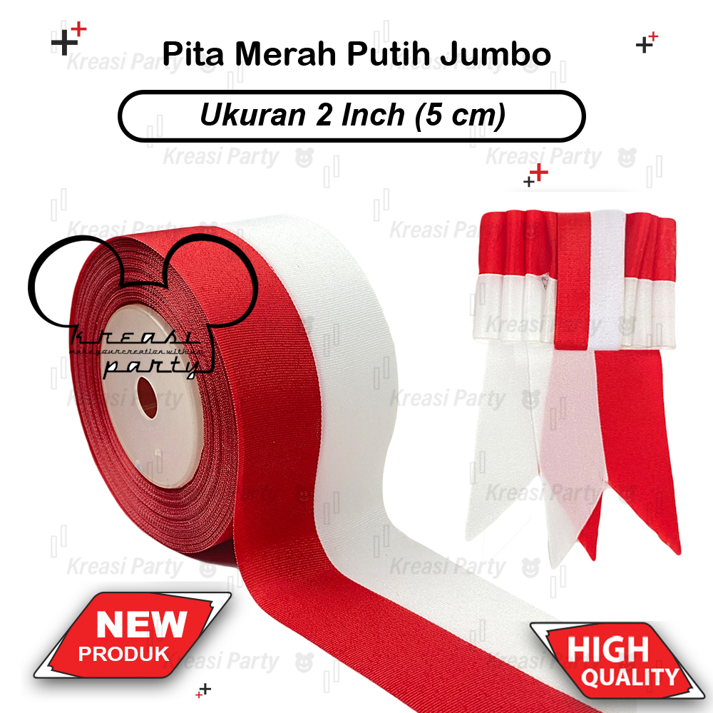 Jual Pita Satin Merah Putih / Pita Satin Dirgahayu RI | Shopee Indonesia