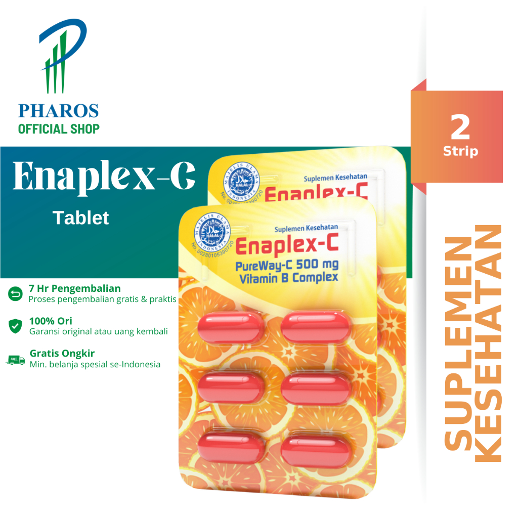 Jual Enaplex-C (2 Blister@6 Tablet) Vitamin C (PureWay-C) & B Kompleks ...