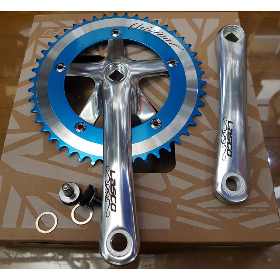 Jual CRANK FIXIE SINGLE SPEED LASCO FC12 ORIGINAL 46T ALLOY | Shopee ...