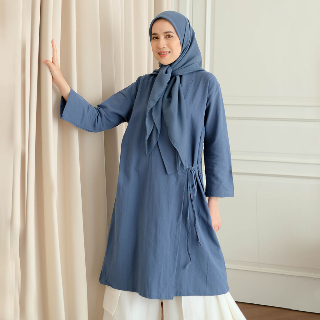 Jual Lozy Hijab - Nala Outer (Outer Coat Muslim Linen) | Shopee Indonesia