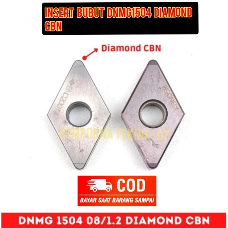 Jual insert bubut. pahat bubut. mata bubut untuk material keras. baja. harden. DNMG1504 diamond ...