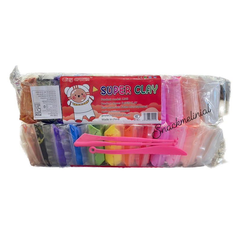 Jual 12pcs super clay mainan tanah liat clay crown slime | Shopee Indonesia