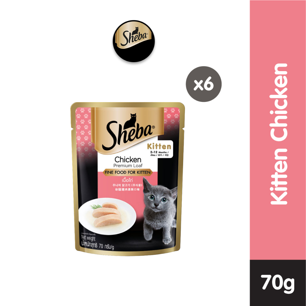 Jual Sheba Pouch Junior Makanan Anak Kucing Basah rasa Chicken 70 gr ...