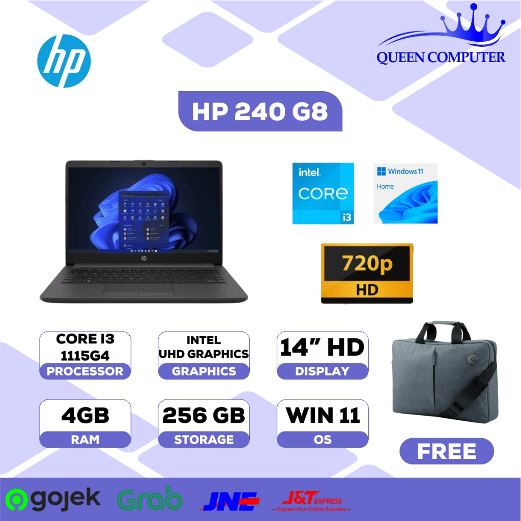 Jual HP 240 G8 INTEL Core i3 1115G4 4GB 256GB W11 Home | Shopee Indonesia
