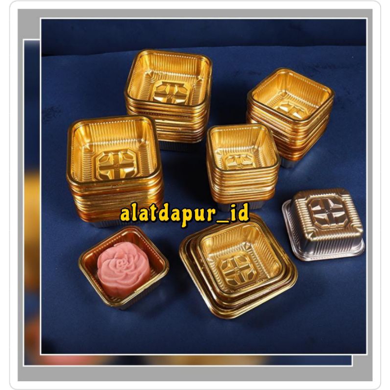 Jual 100pcs tray mooncake tray mika kemasan kue bulan kotak puding mochi pia | Shopee Indonesia