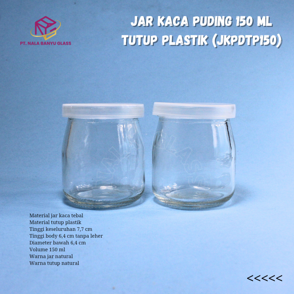 Jual JKPDTP150 toples kaca | botol kaca puding 150ml |jar kaca puding ...