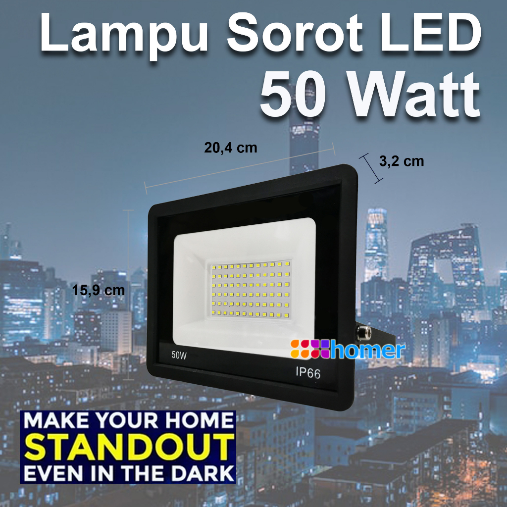 Jual Lampu LED sorot Lampu tembak LED ip66 waterproof 50w 50watt 50 w 50 watt Lampu LED sorot ...