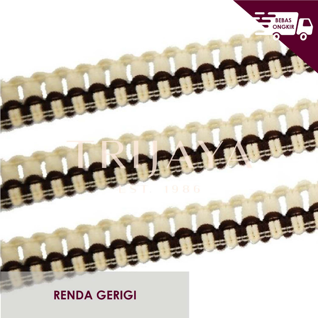 Jual Renda Gerigi Rigi Rajut Crochet (Per Roll) | Shopee Indonesia
