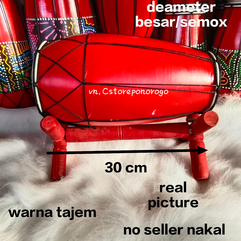 Jual KENDANG JAWA 30CM POLOS / kendang mainan /kendang anak / kendang ...