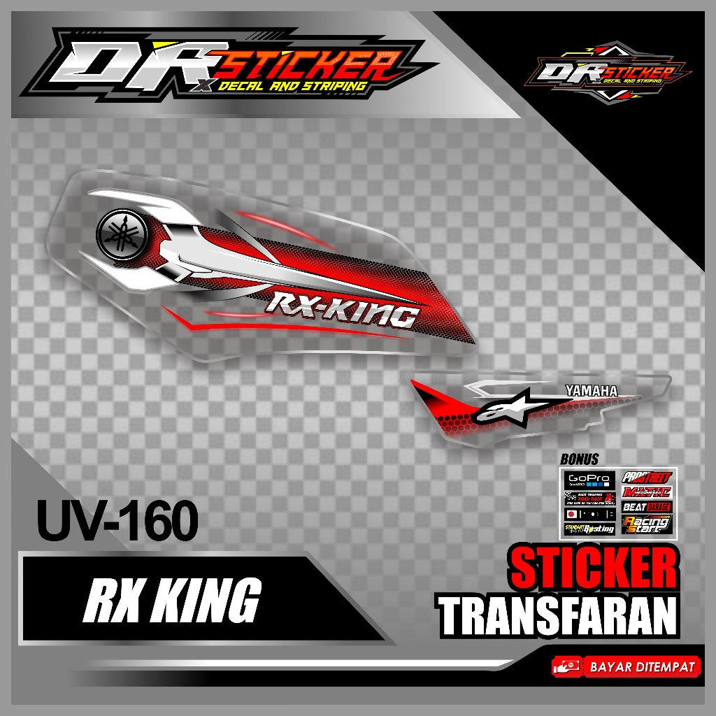 Jual Striping RX king Transparan Design Simple Racing Sudah Potongan ...