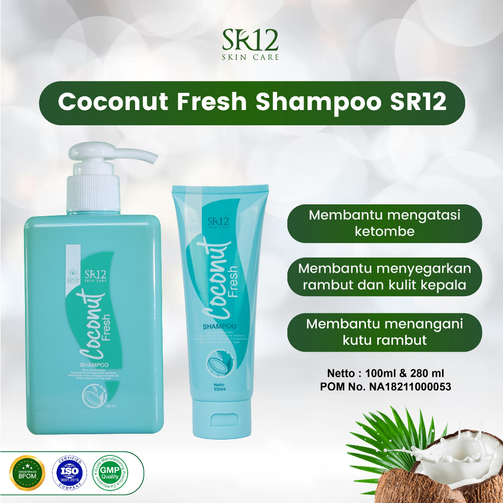 Jual Coconut Fresh Shampoo SR12 Skincare - Shampoo Kelapa Anti Dandruff ...